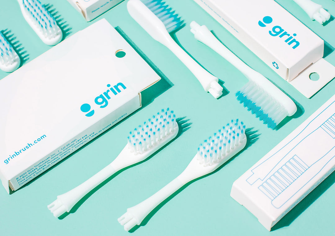 Grin Recyclable Toothbrush Heads Nada Toothbrush